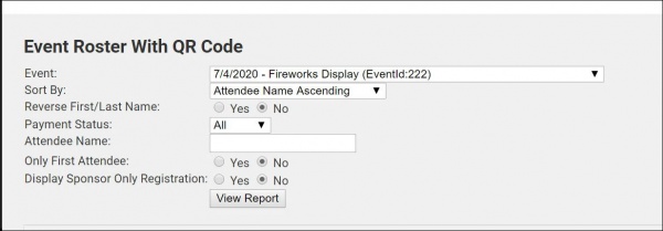 Create Event Roster with QR Code - ChamberMaster