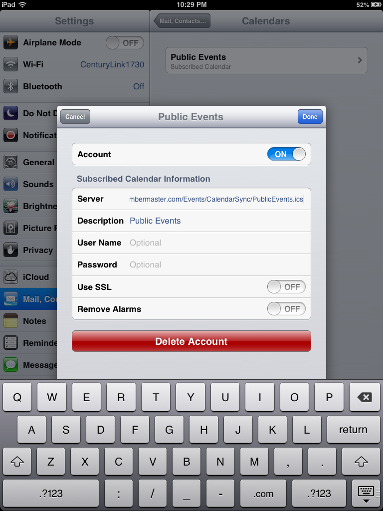 Syncing Events with your calendar - ChamberMaster