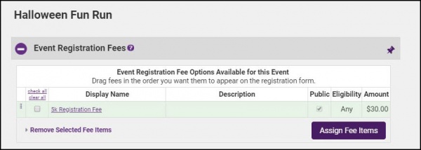 Create a Registration Fee (Individual) - ChamberMaster