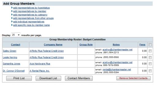 Information Request Setup - ChamberMaster
