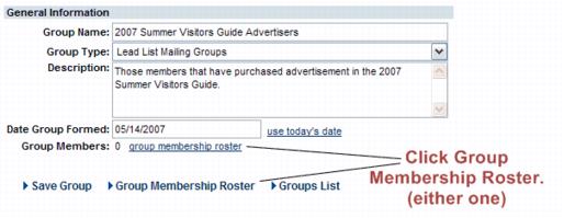 Information Request Setup - ChamberMaster