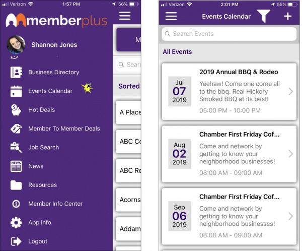 Working with Events in MemberPlus App - ChamberMaster