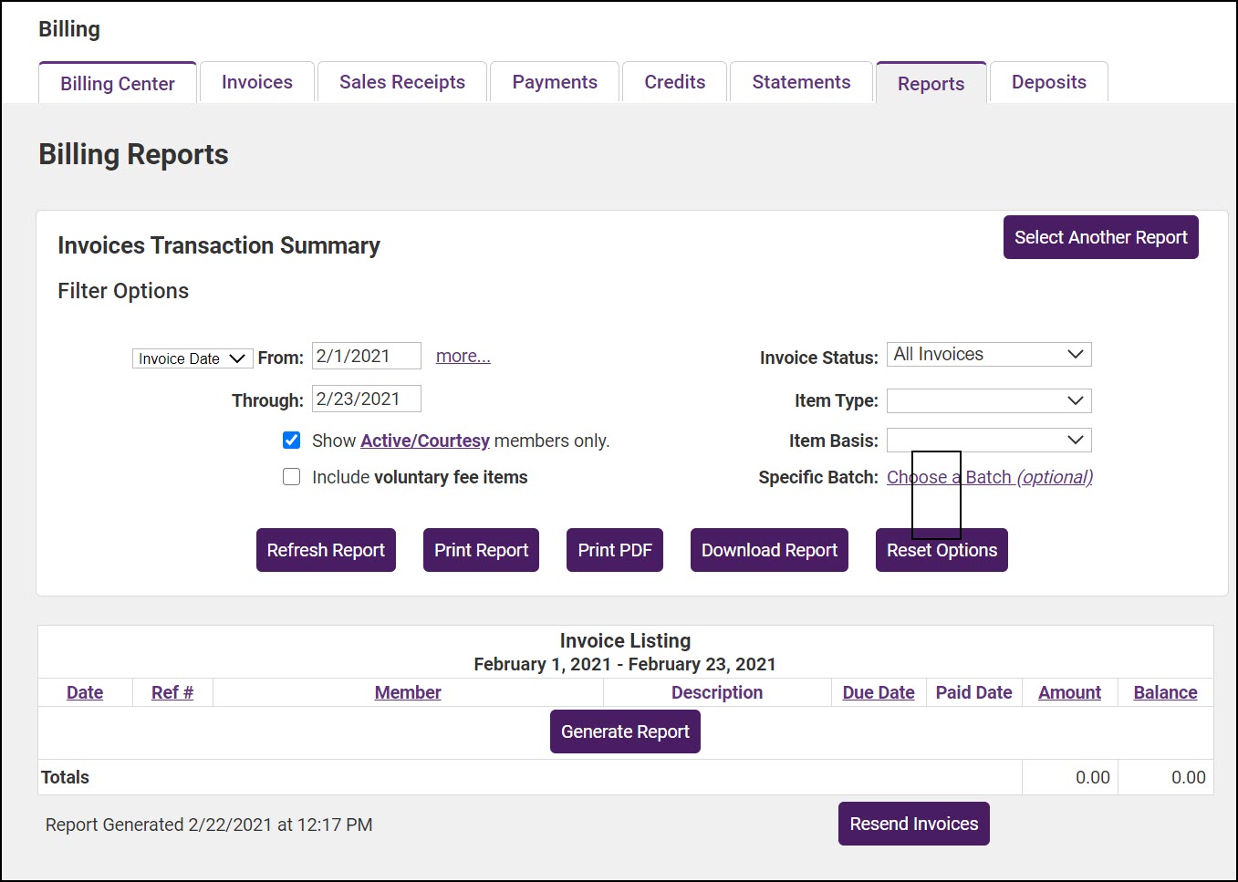 Resend Overdue Invoices - ChamberMaster