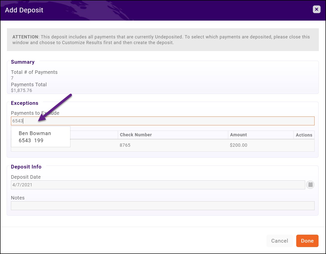 Prepare Deposits - GrowthZone