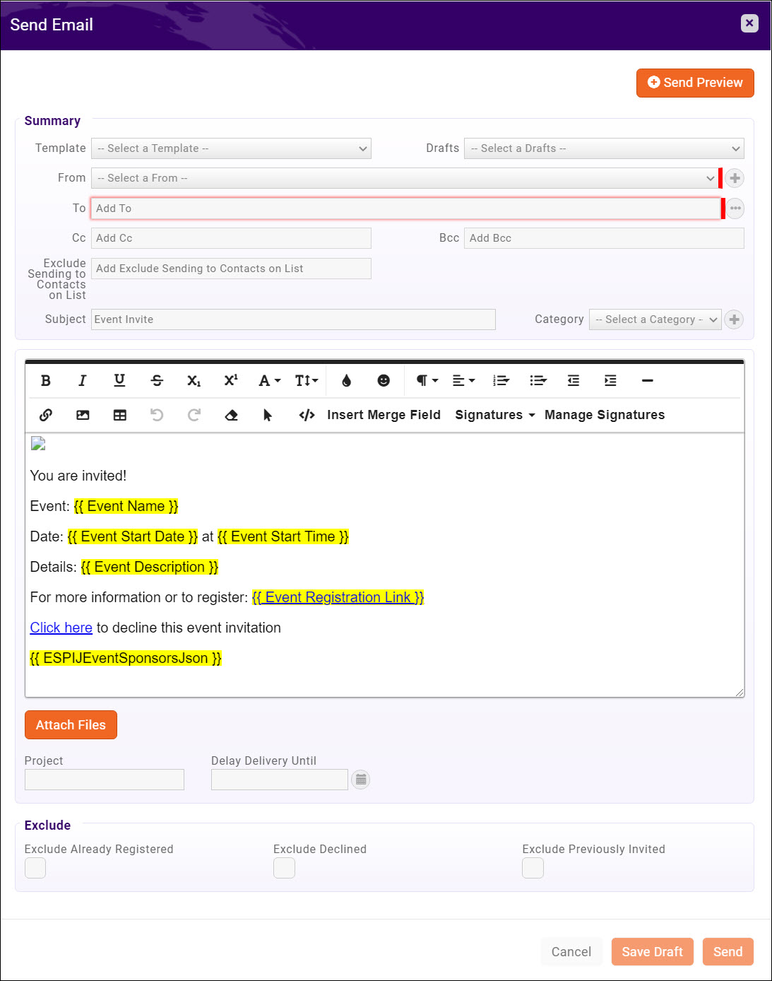 Send Event Invitations - GrowthZone
