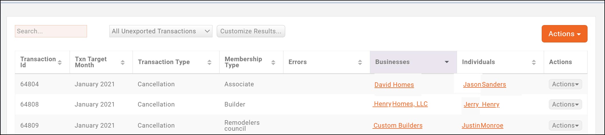 WMS Export - GrowthZone