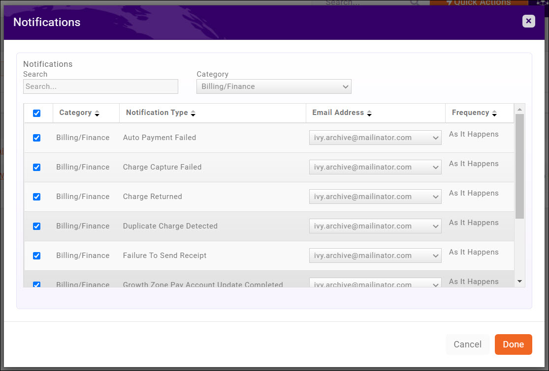 Subscribe to Automated Staff Notifications - GrowthZone