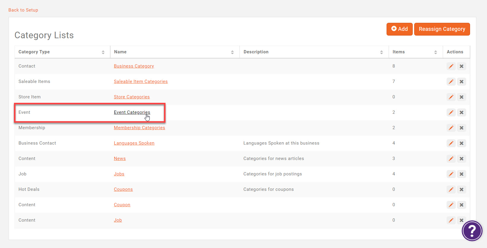 Categories - GrowthZone