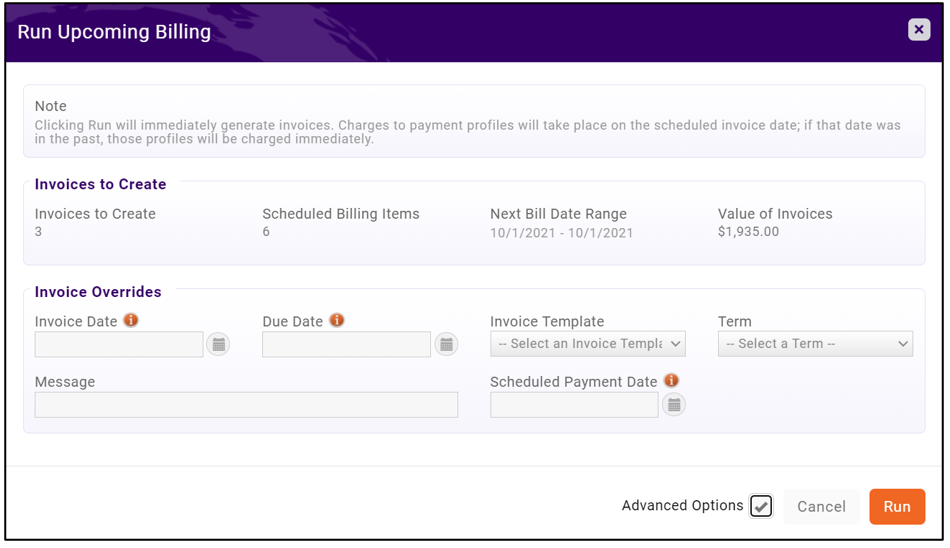 Manage Invoices for Upcoming (Recurring) Billing - GrowthZone