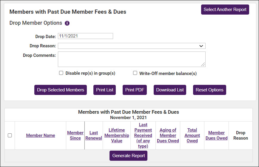 Mass Drop/Mass Write-off - ChamberMaster