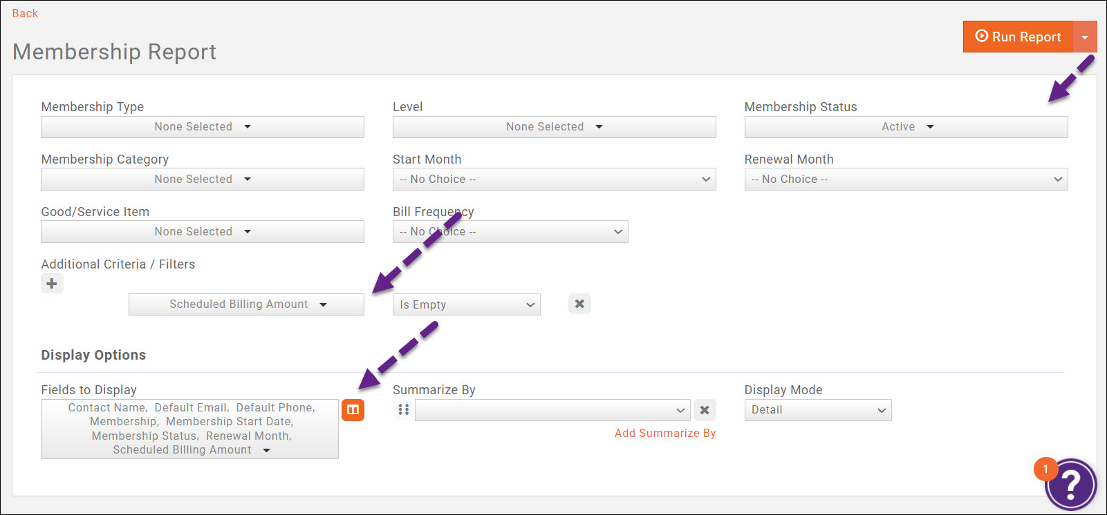 View Report of All Active Members Without Recurring Billing - GrowthZone