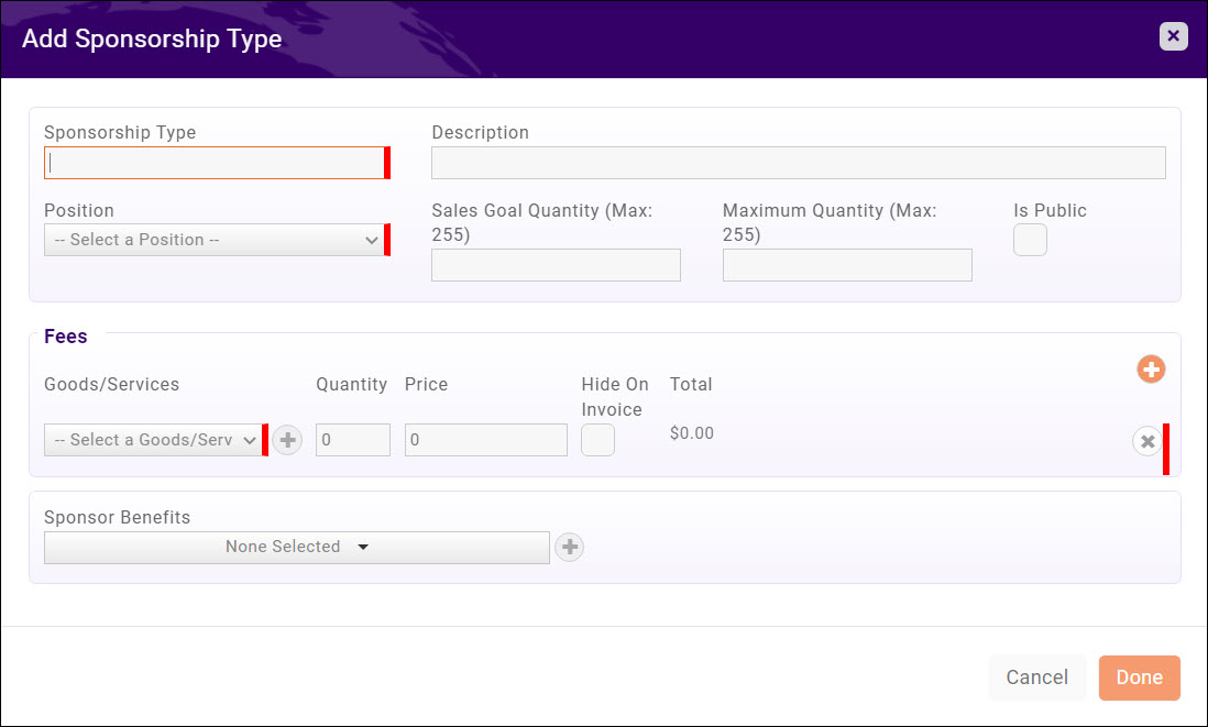 Set Up Sponsor Registration Type - GrowthZone