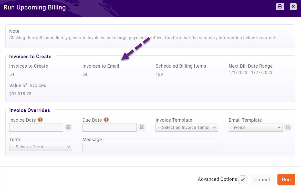 Configure System to Automatically Email Invoices for Scheduled Billing ...