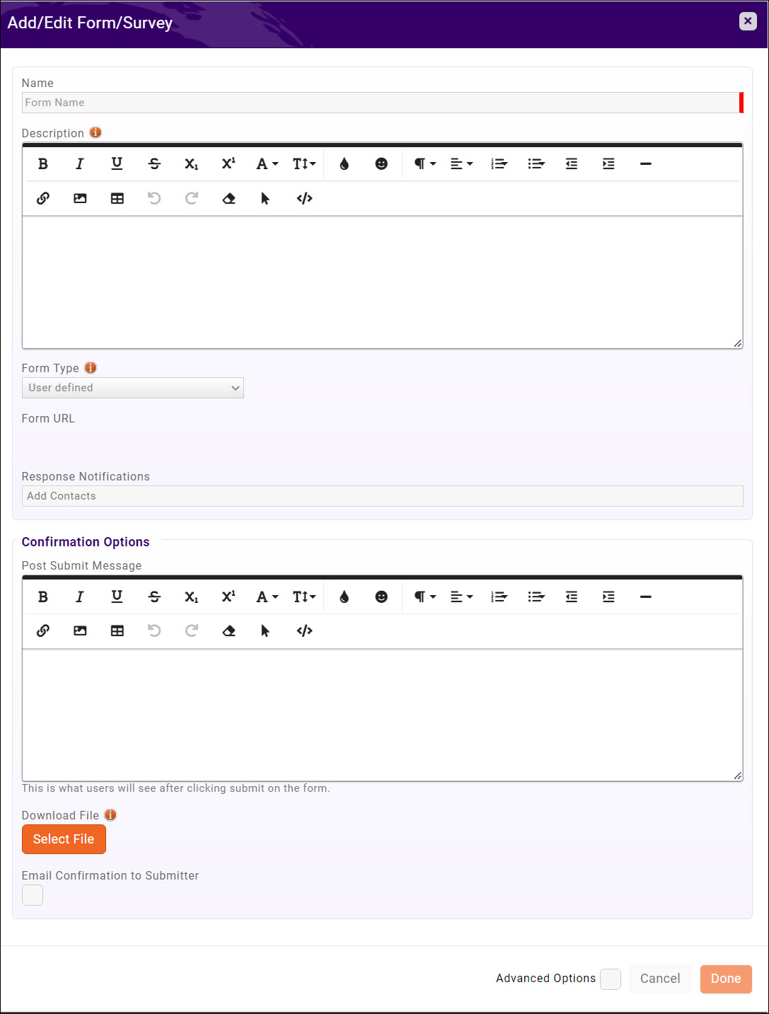 Create a Form/Survey - GrowthZone
