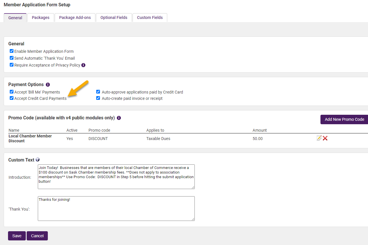 Credit Card Processing - ChamberMaster