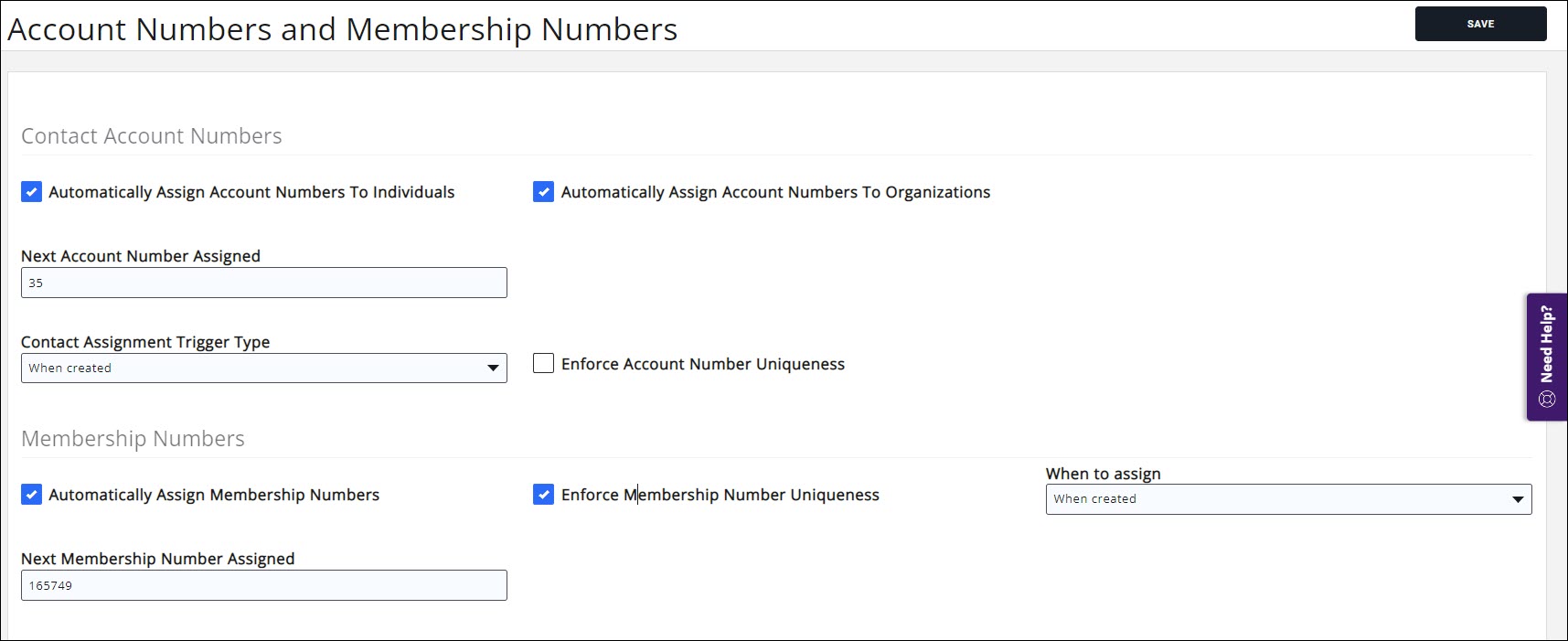 Manage Account and Membership Number Assignment - GrowthZone