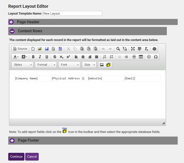 Create a Custom Report Layout - ChamberMaster