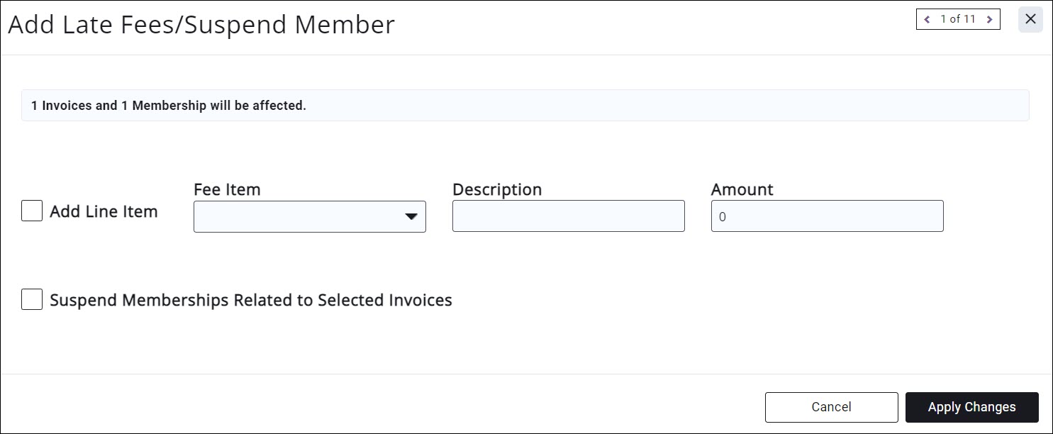 Add Late Fees to Overdue Invoices Individually - GrowthZone