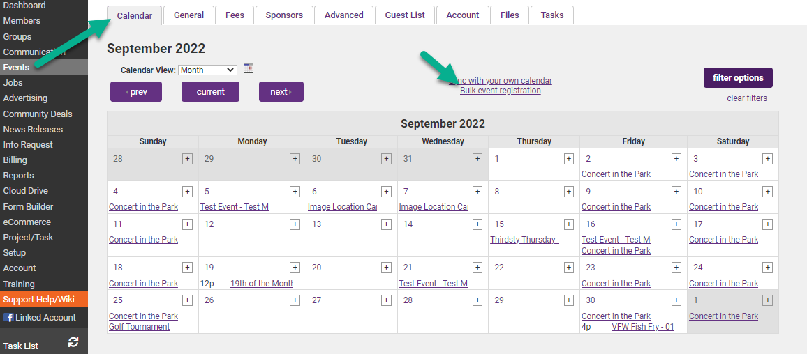 Bulk Event Registration - ChamberMaster