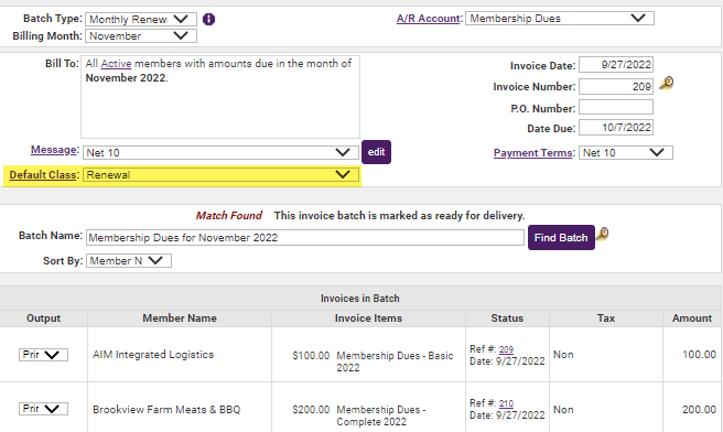 Assign Transaction Classes to Transactions - ChamberMaster