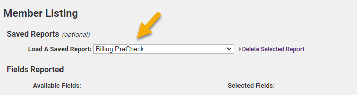 Billing Pre-Check Report - ChamberMaster