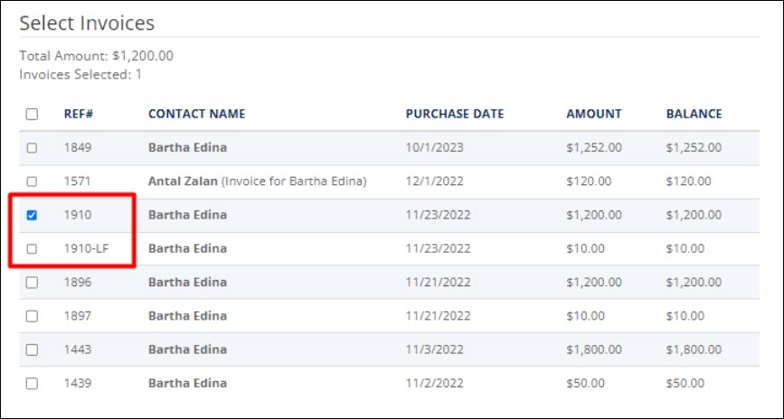 Add Late Fees to Overdue Invoices Individually - GrowthZone