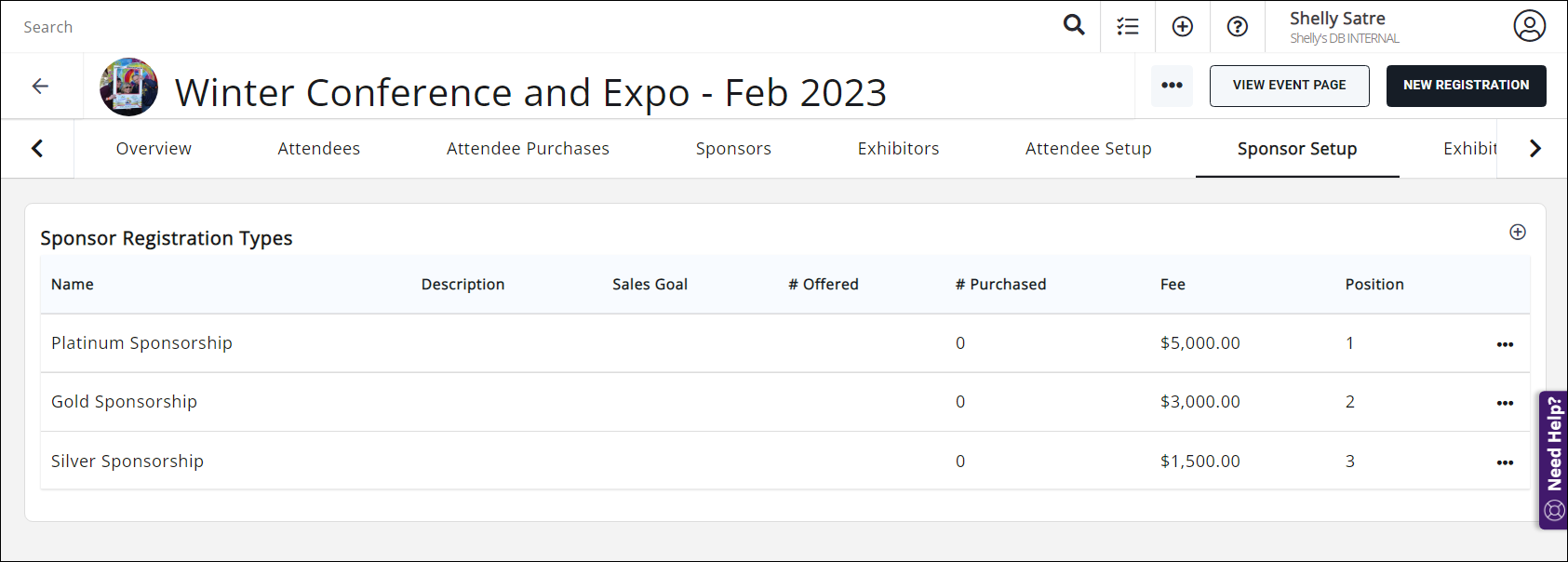 Set Up Sponsor Registration Type - GrowthZone