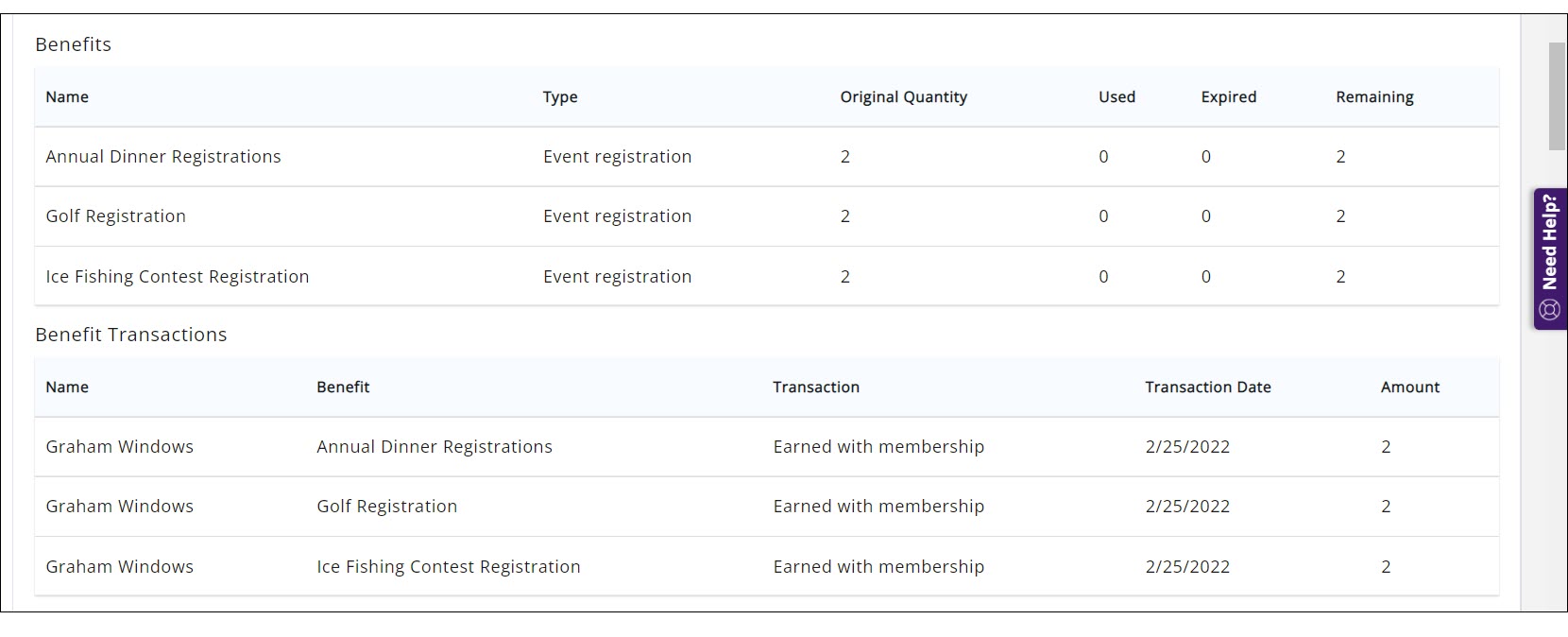 Track Benefit Usage - GrowthZone