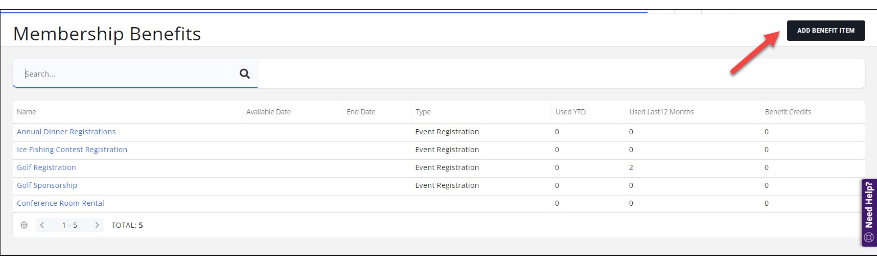 Create Your Benefit Items - GrowthZone