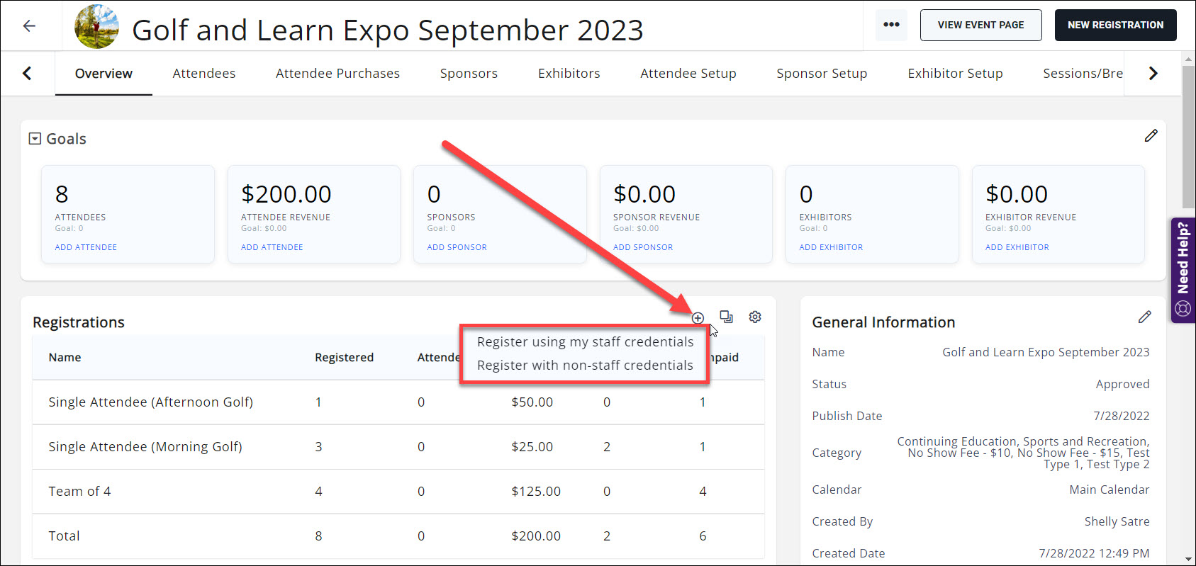 Register an Attendee from the Back Office - GrowthZone