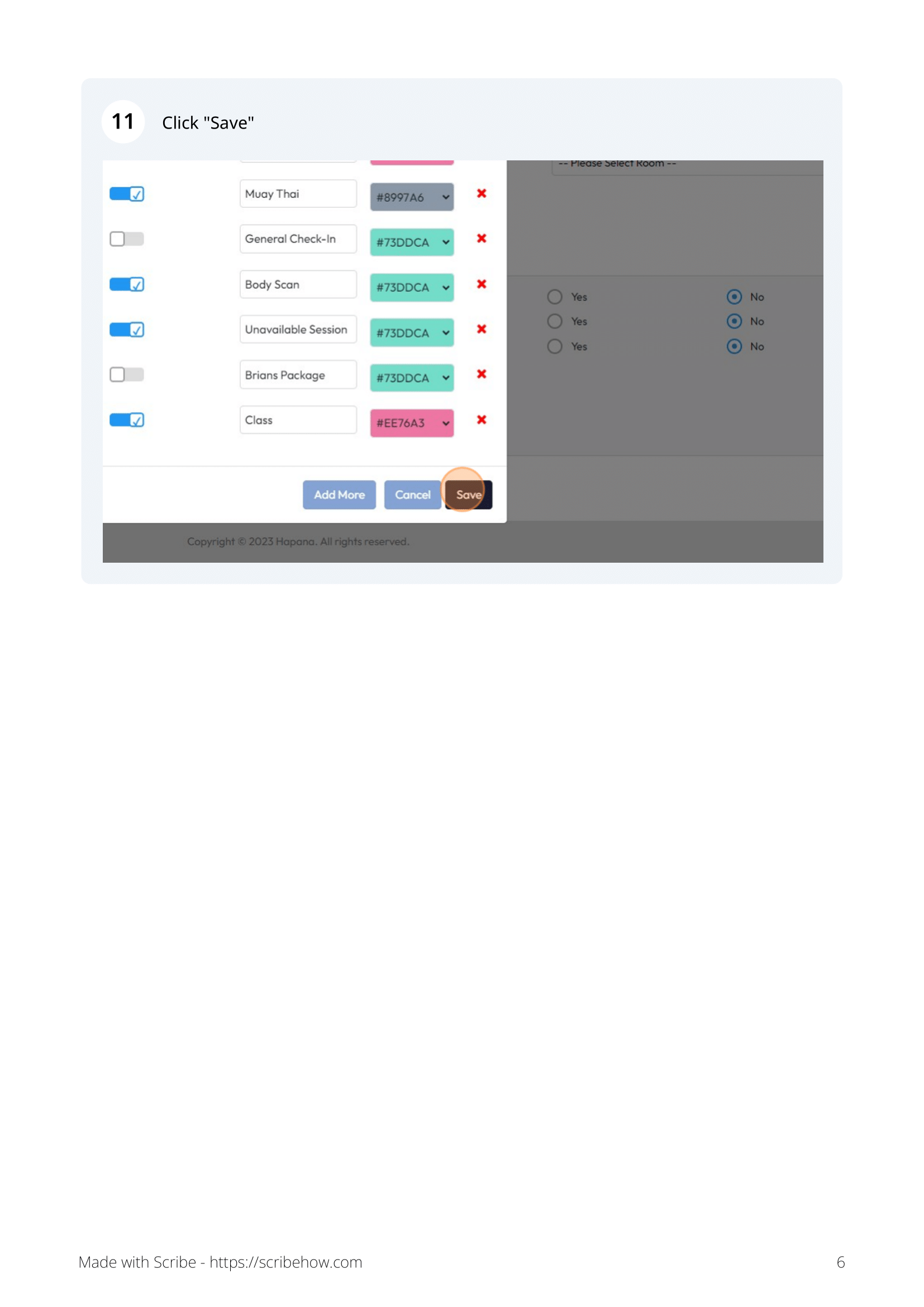 Configuring Session Types - hapana Support Configuring Session Types - hapana Support