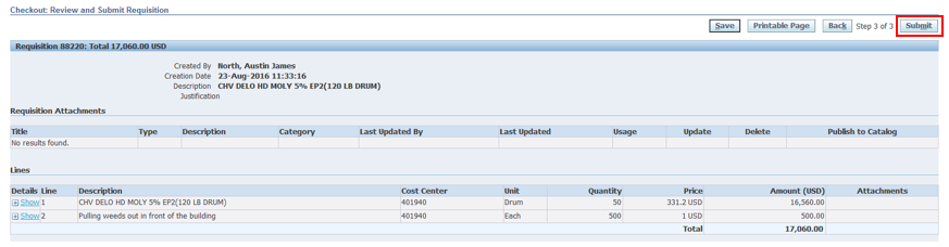 Submitting a Requisition in Oracle - HappyFox