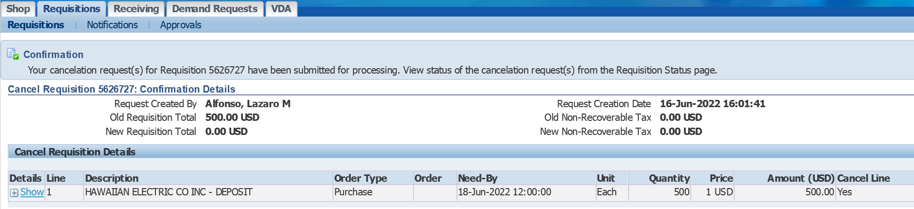 Cancel an Approved Requisition in Oracle - HappyFox