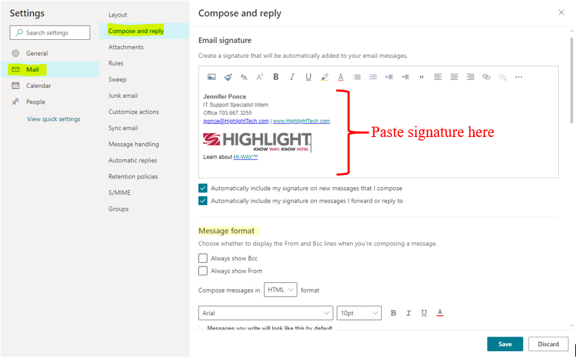 Setting up an Email Signature - Highlight - powered by HappyFox