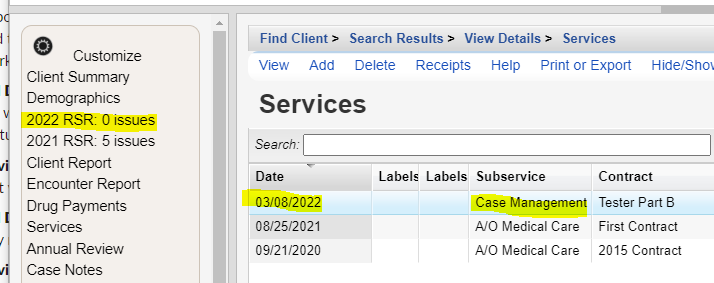 RSR Client Validation - jProg Support