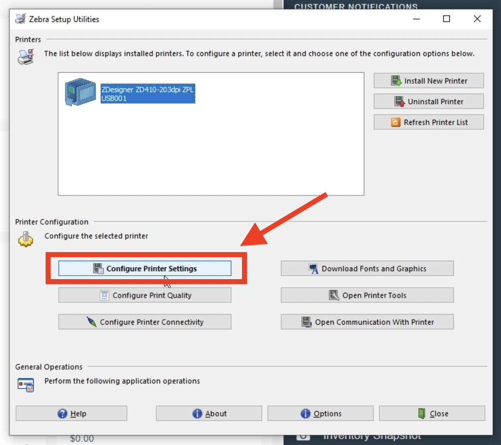 Configuring Label Sizes For The Zebra ZD410 Printer KlickTrack