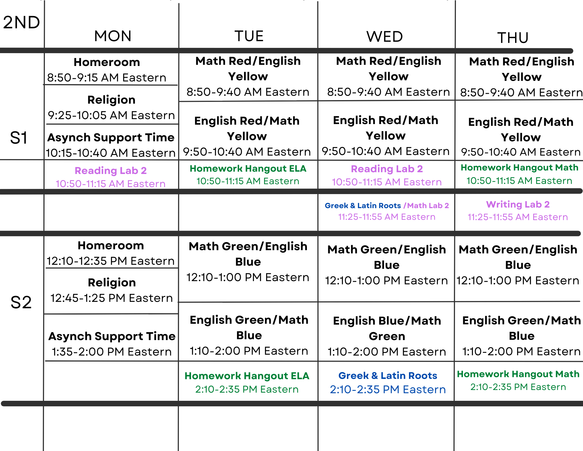 Full-Time Online Elementary Scheduling - Kolbe Academy - powered by ...