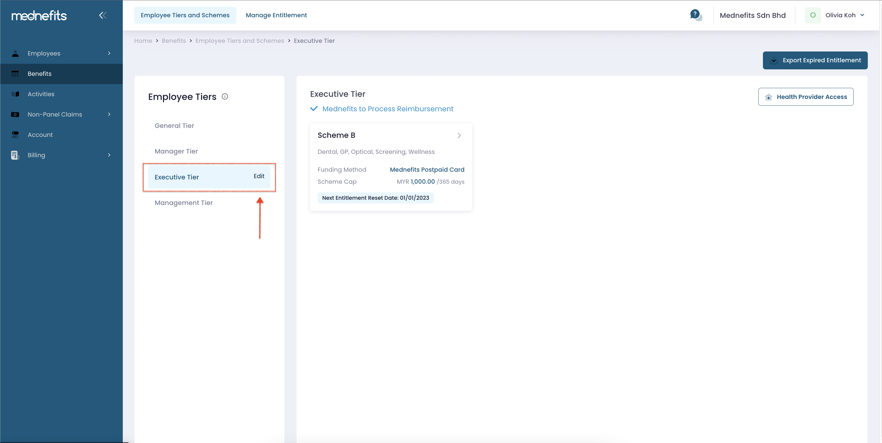 How do I edit Employee Tiers and Schemes? - Mednefits Helpdesk