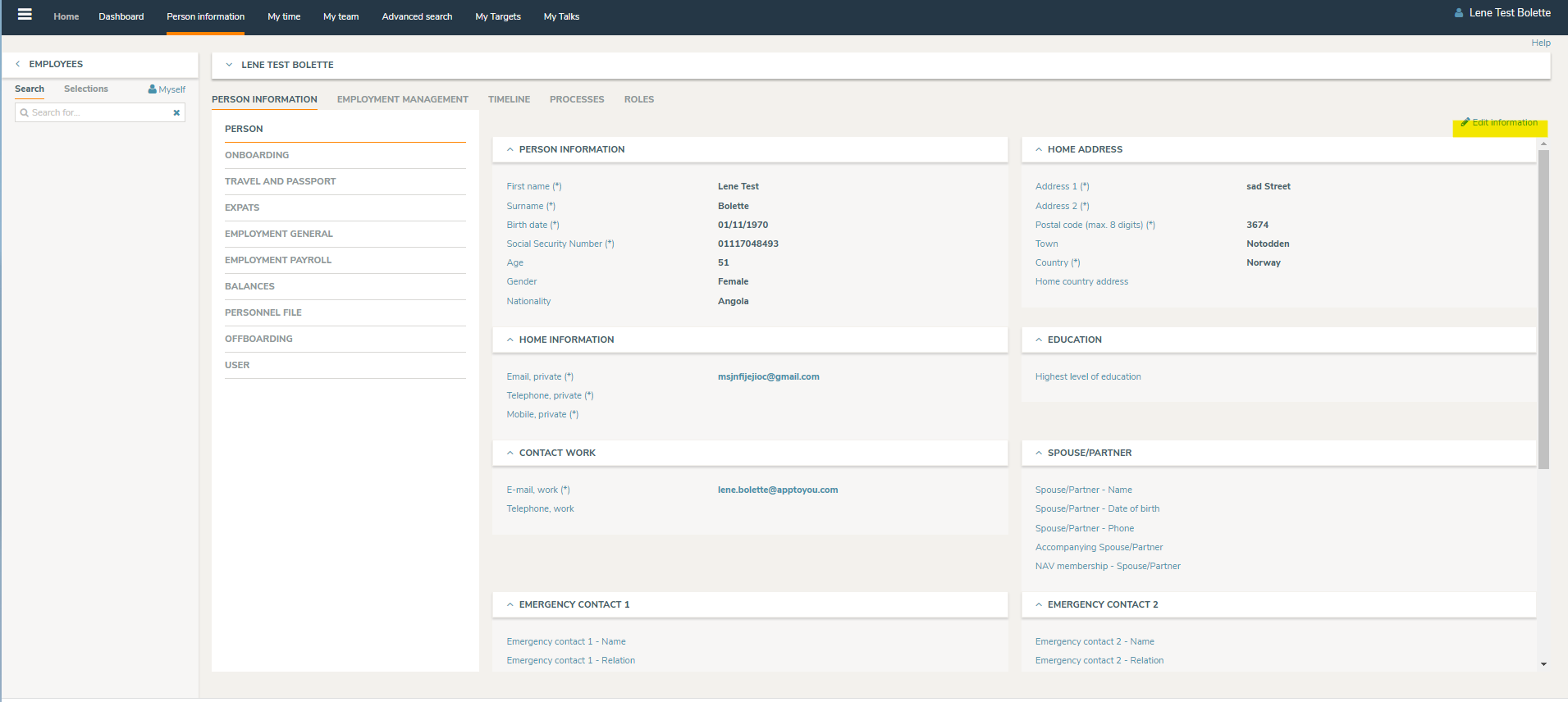 How to update Personal Information in Aditro - Norwegian Church Aid ...