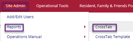 CrossTab Report (Compliance Report) - TLC
