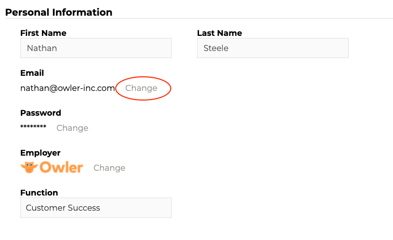 How do I update my email address? - Owler Support