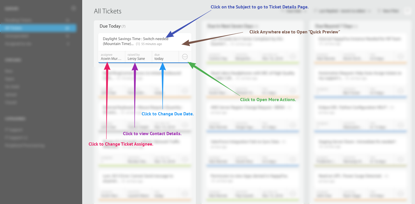 Kanban View of Tickets - HappyFox Support