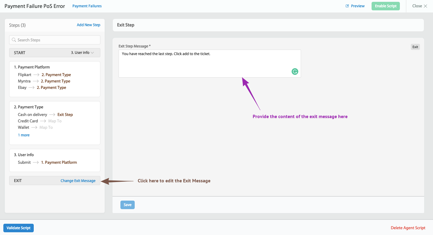 Create and Manage Agent Scripts - HappyFox Support