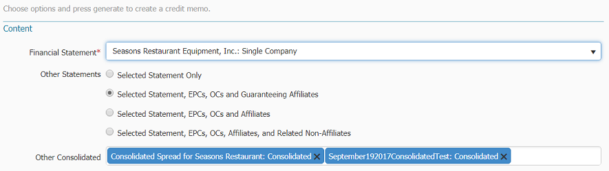 How do I select multiple Consolidated Statements to print in my memo ...