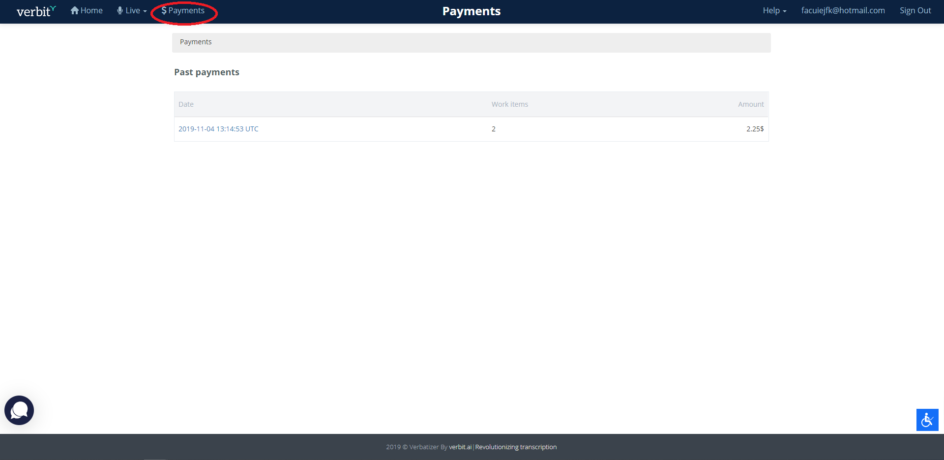 Payments & Billing - Verbit - powered by HappyFox