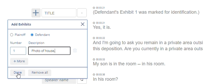 Platform Tutorial | Marking Exhibits (2-Step Process) - Verbit - powered by HappyFox